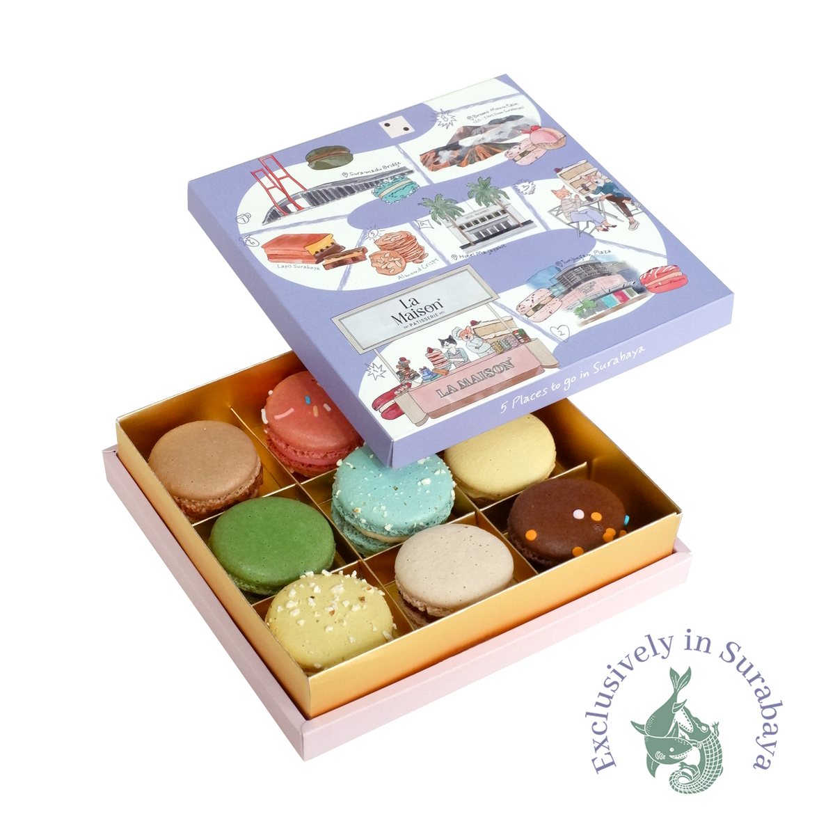 9 pcs macarons – LA MAISON